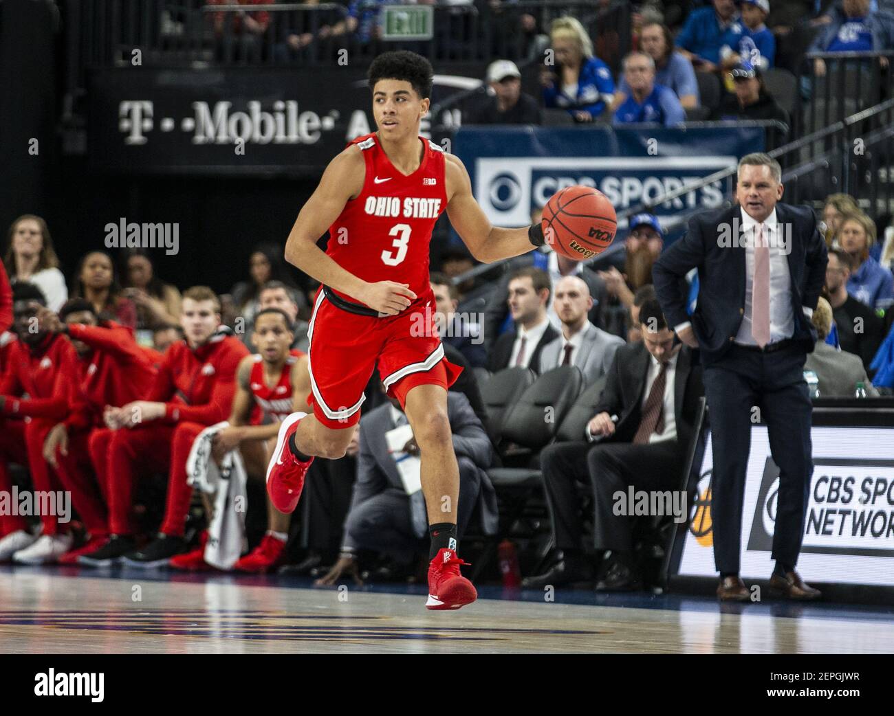 Dec 21, 2019 Las Vegas, NV U.S.A. Ohio State Buckeyes guard D.J. Carton ...