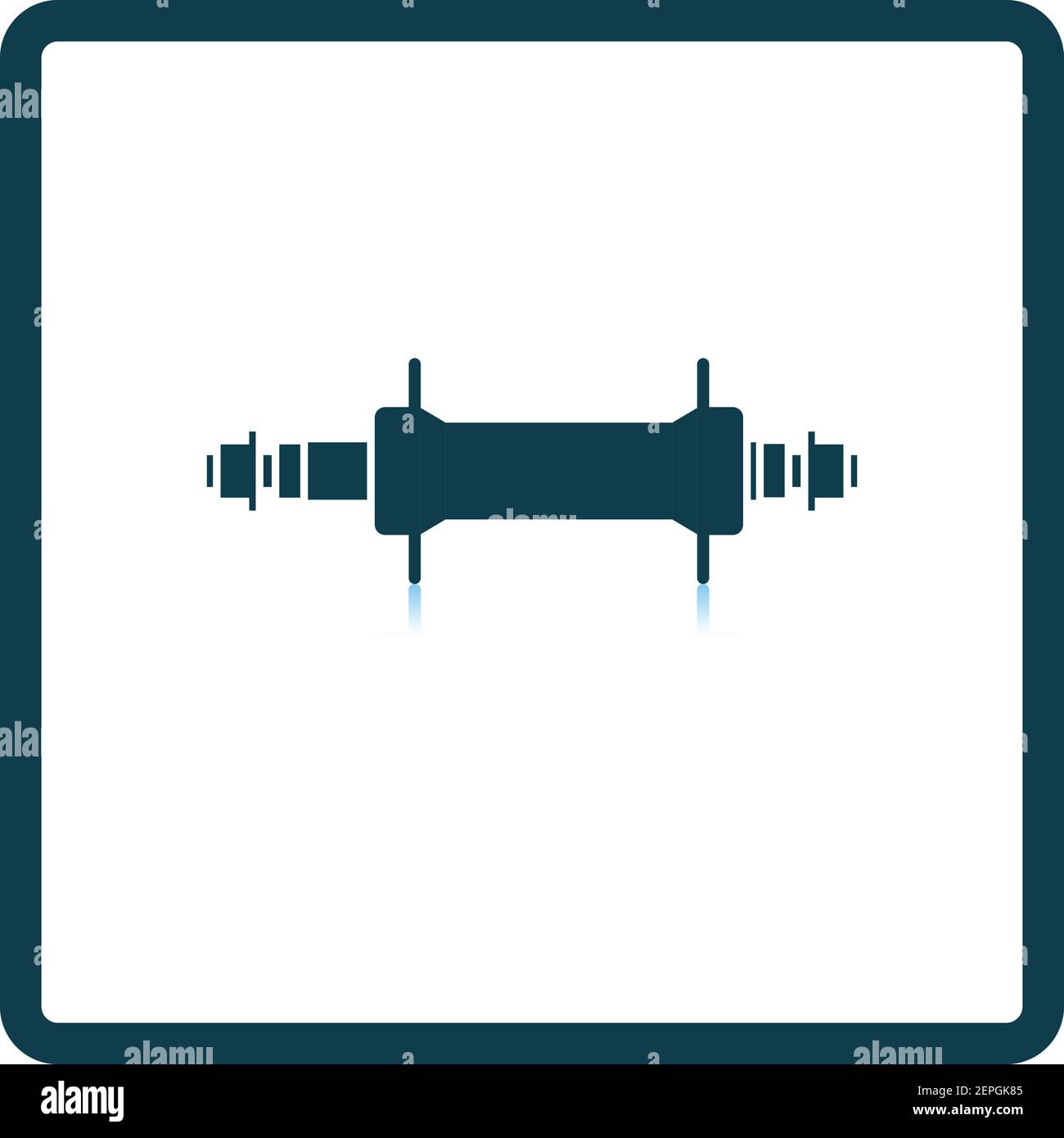Bike Hub Icon. Square Shadow Reflection Design. Vector Illustration ...