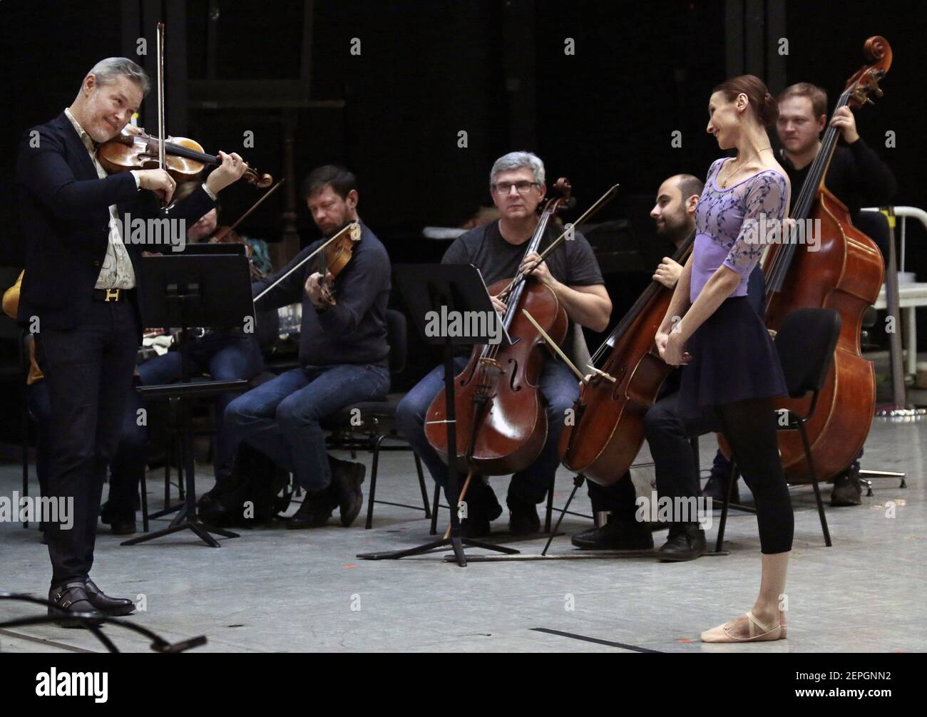 Russian violinist Vadim Repin (left), Prima ballerina of Bolshoi ...