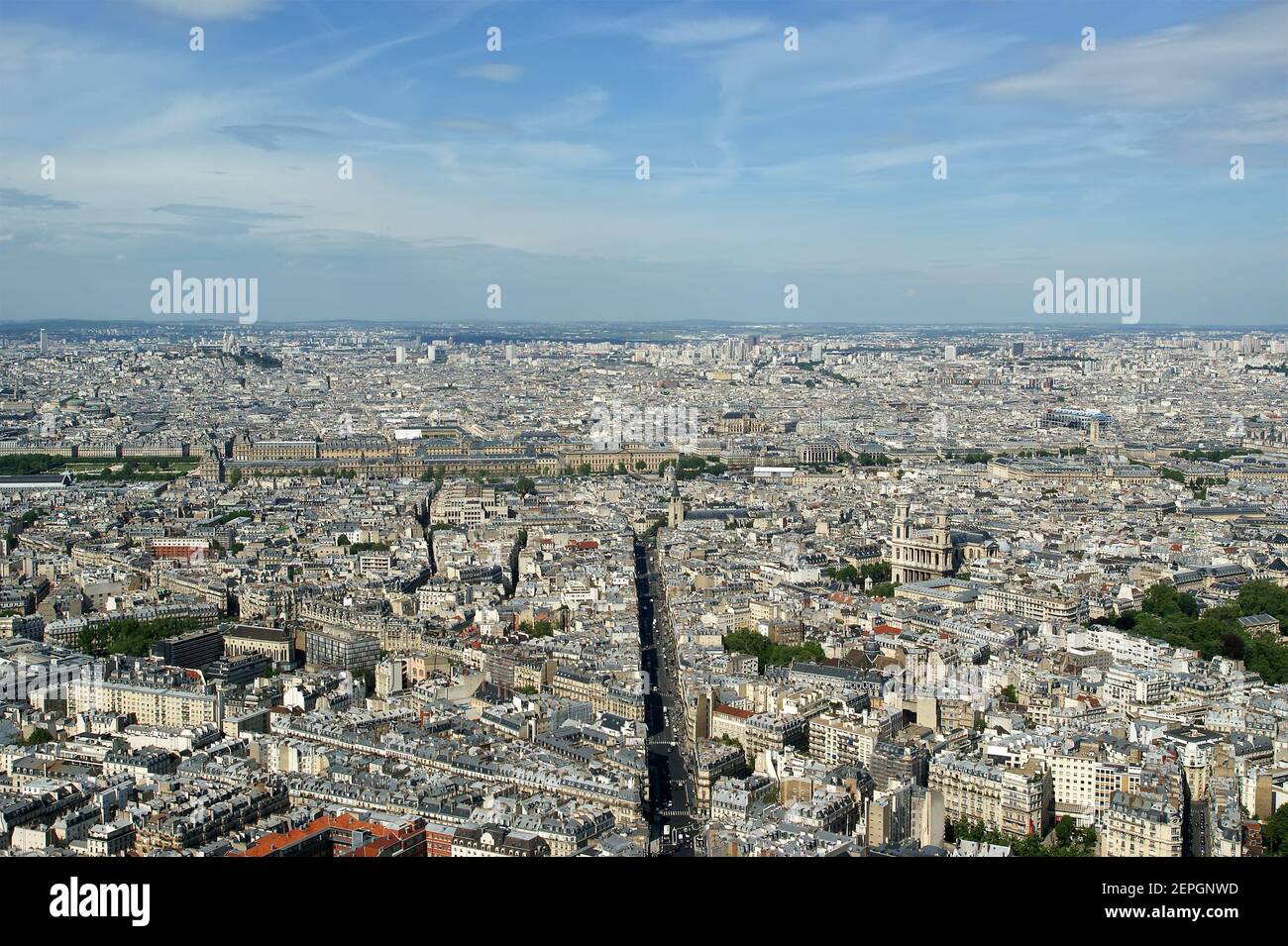 The city skyline at daytime. Paris, France. Taken from the tour ...