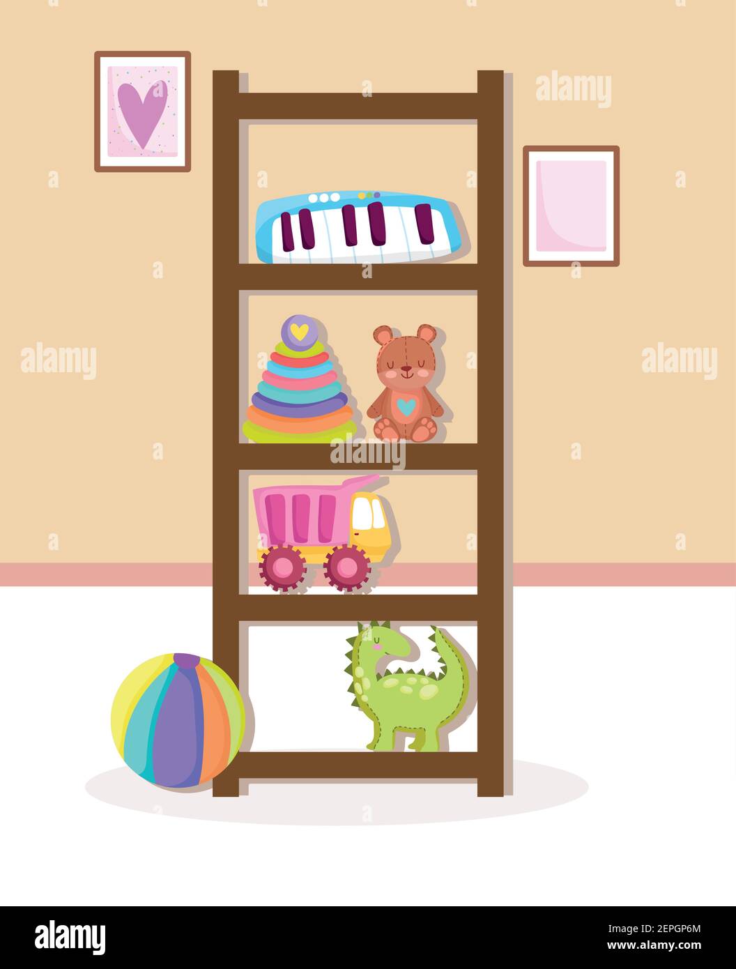 kids toys room shelf cartoon Stock Vector Image & Art - Alamy