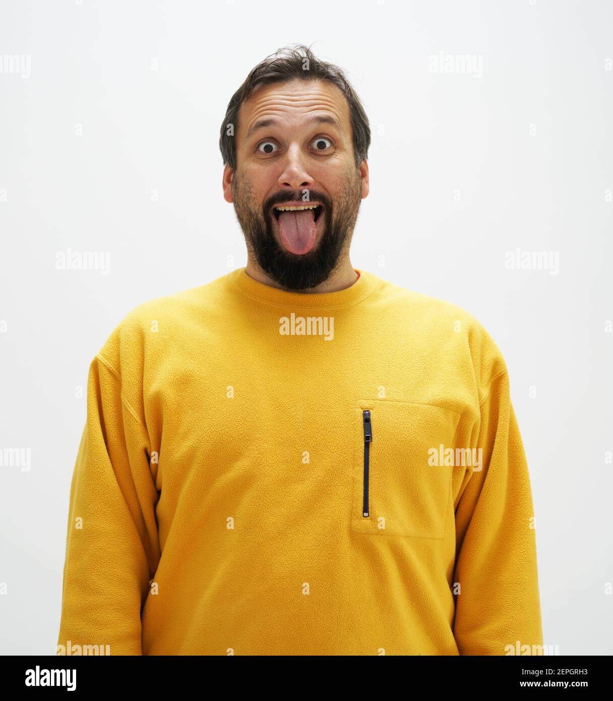 Portrait of man wearing yellow ,High photo Stock Photo - Alamy