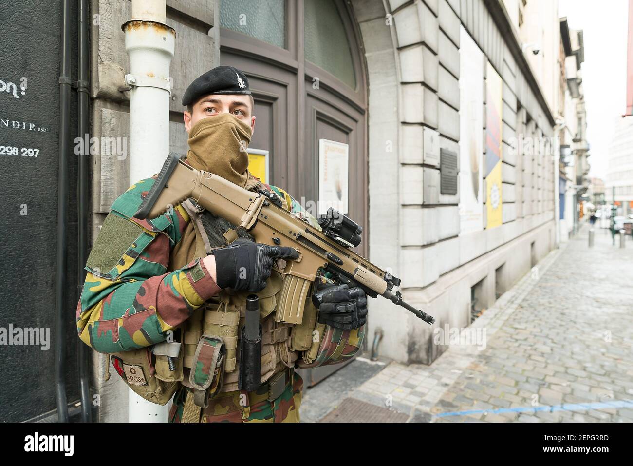 Illustration picture shows military personnel patrolling the streets of ...