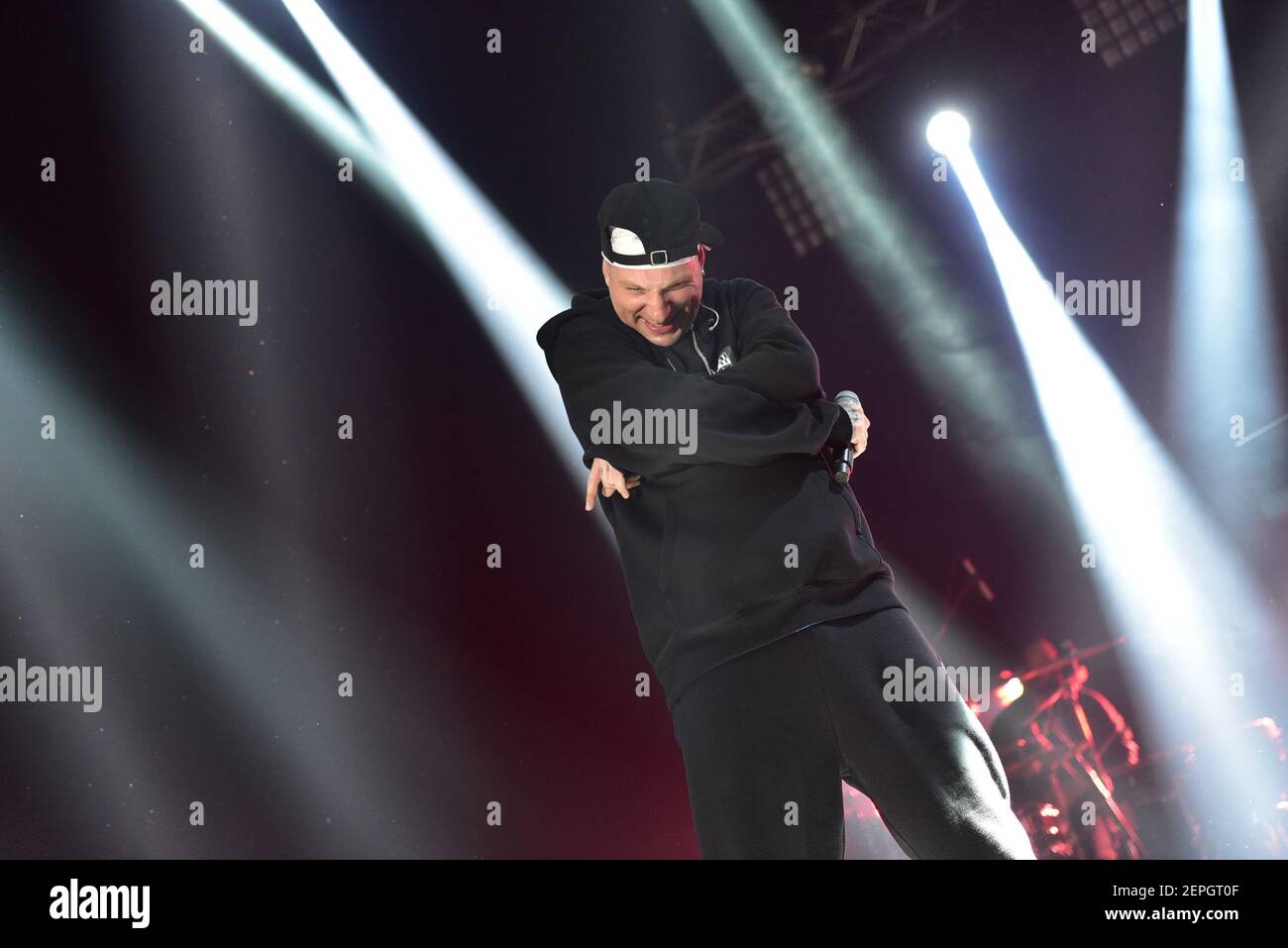 The Italian rapper Clementino, real name Clemente Maccaro, performs ...