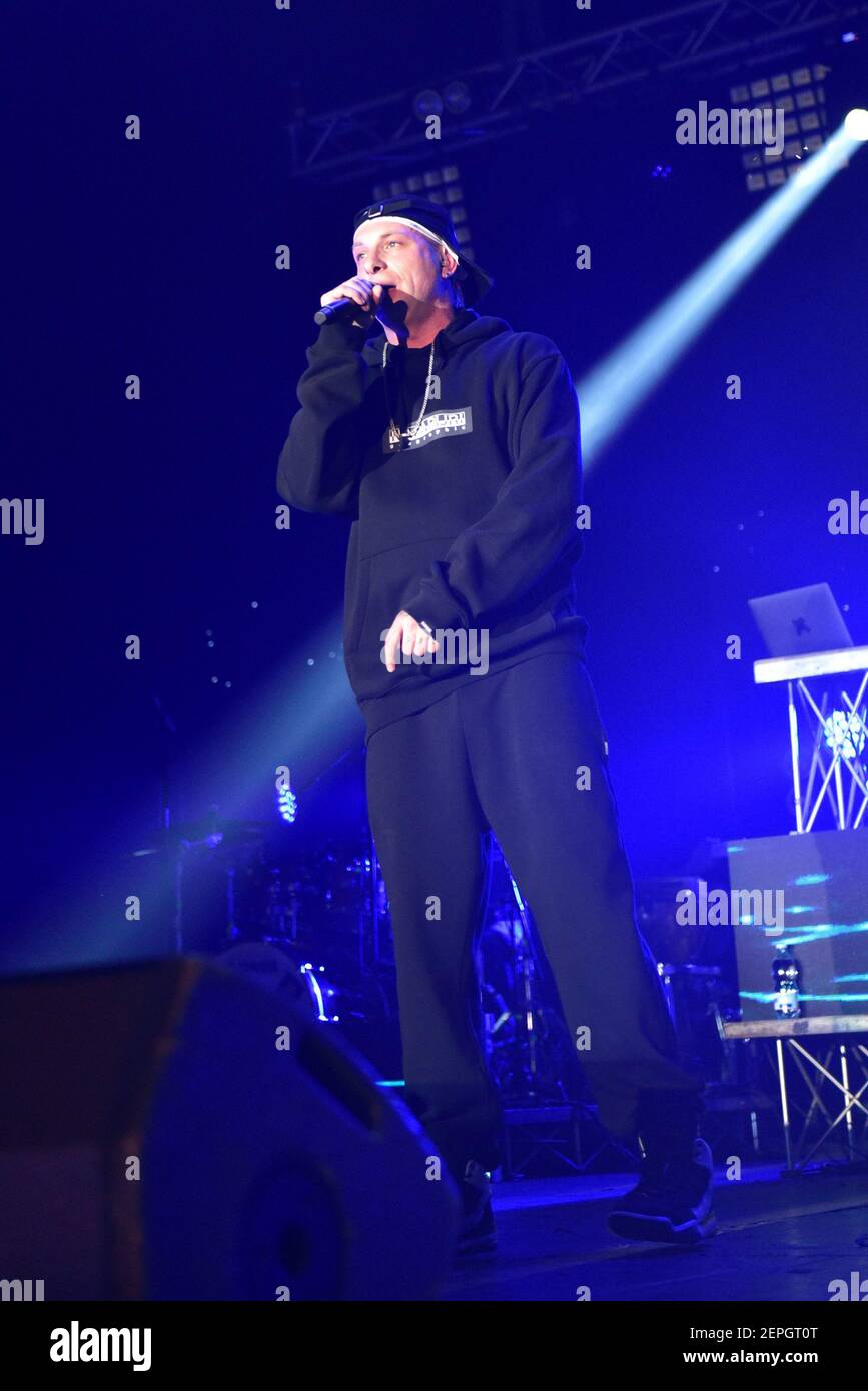 The Italian rapper Clementino, real name Clemente Maccaro, performs ...