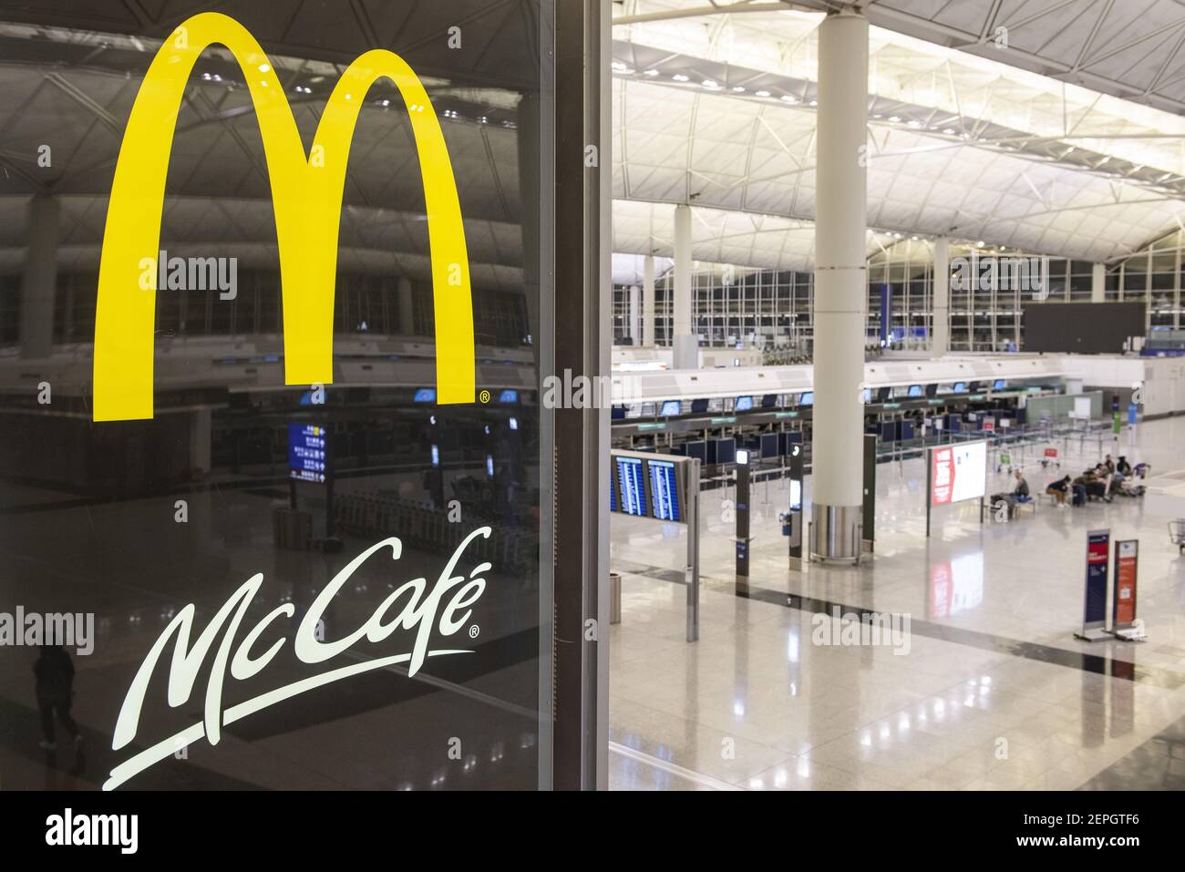 American fast-food multinational chain, McDonald's restaurant logo is ...