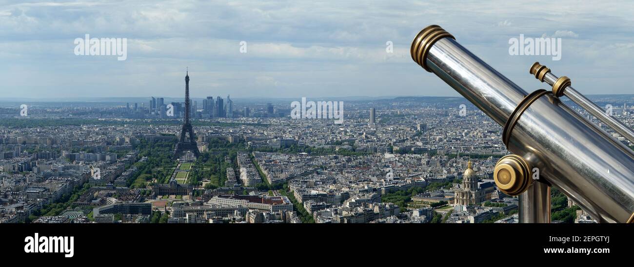The city skyline at daytime. Paris, France. Taken from the tour ...