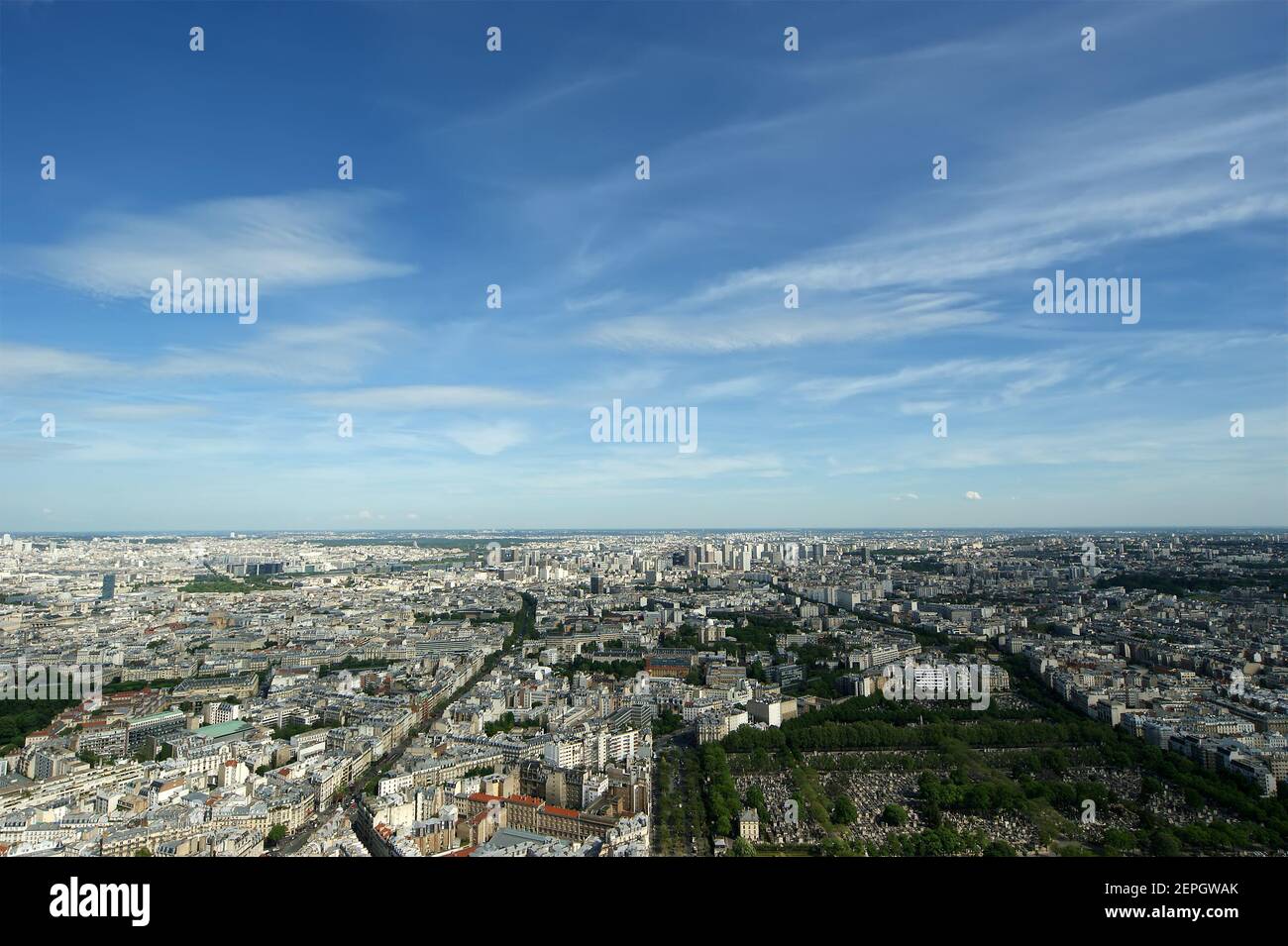 The city skyline at daytime. Paris, France. Taken from the tour ...