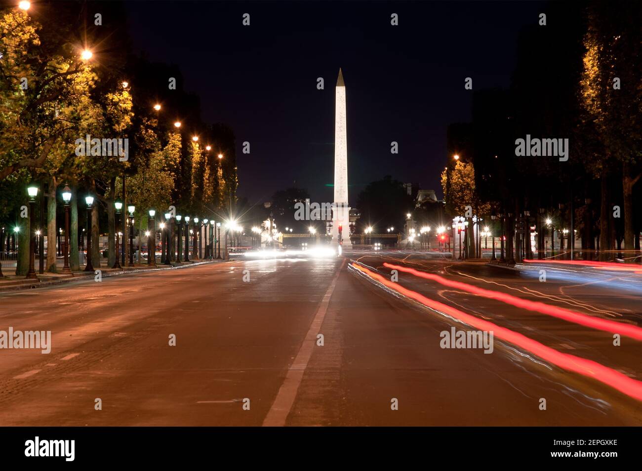 Paris night concorde square luxor obelisk hi-res stock photography and ...