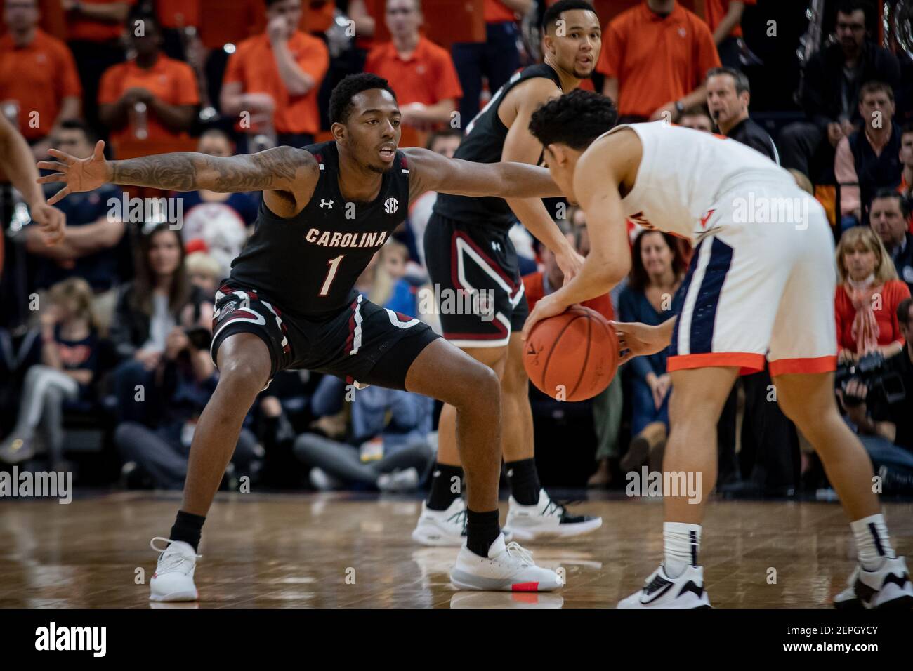 December 22, 2019: South Carolina Guard TJ Moss (1) during the NCAA ...