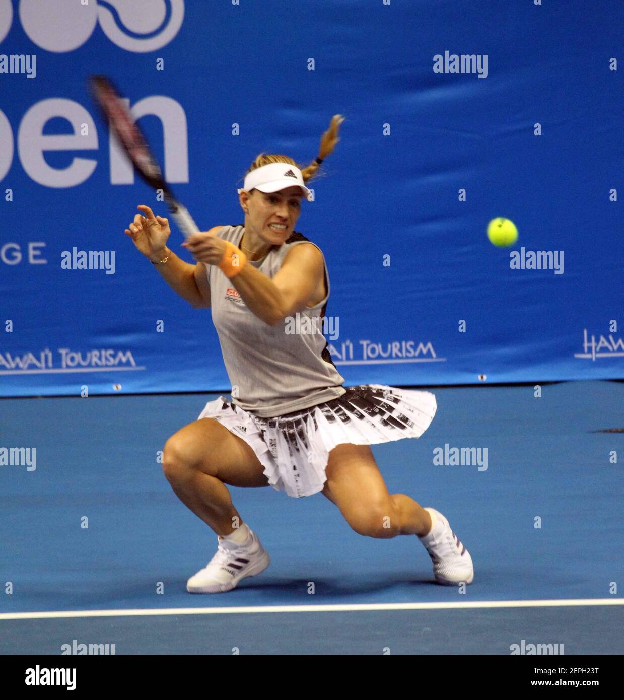 December 27, 2019 - Angelique Kerber hits a return shot at the Hawaii ...