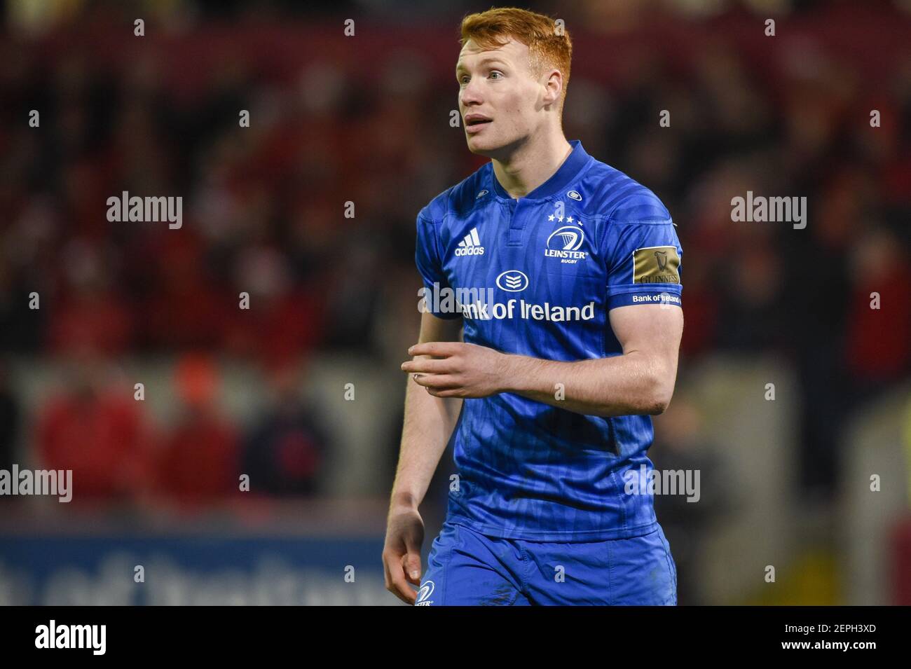 Ciaran Frawley of Leinster during the Guinness PRO14 Round 9 match ...