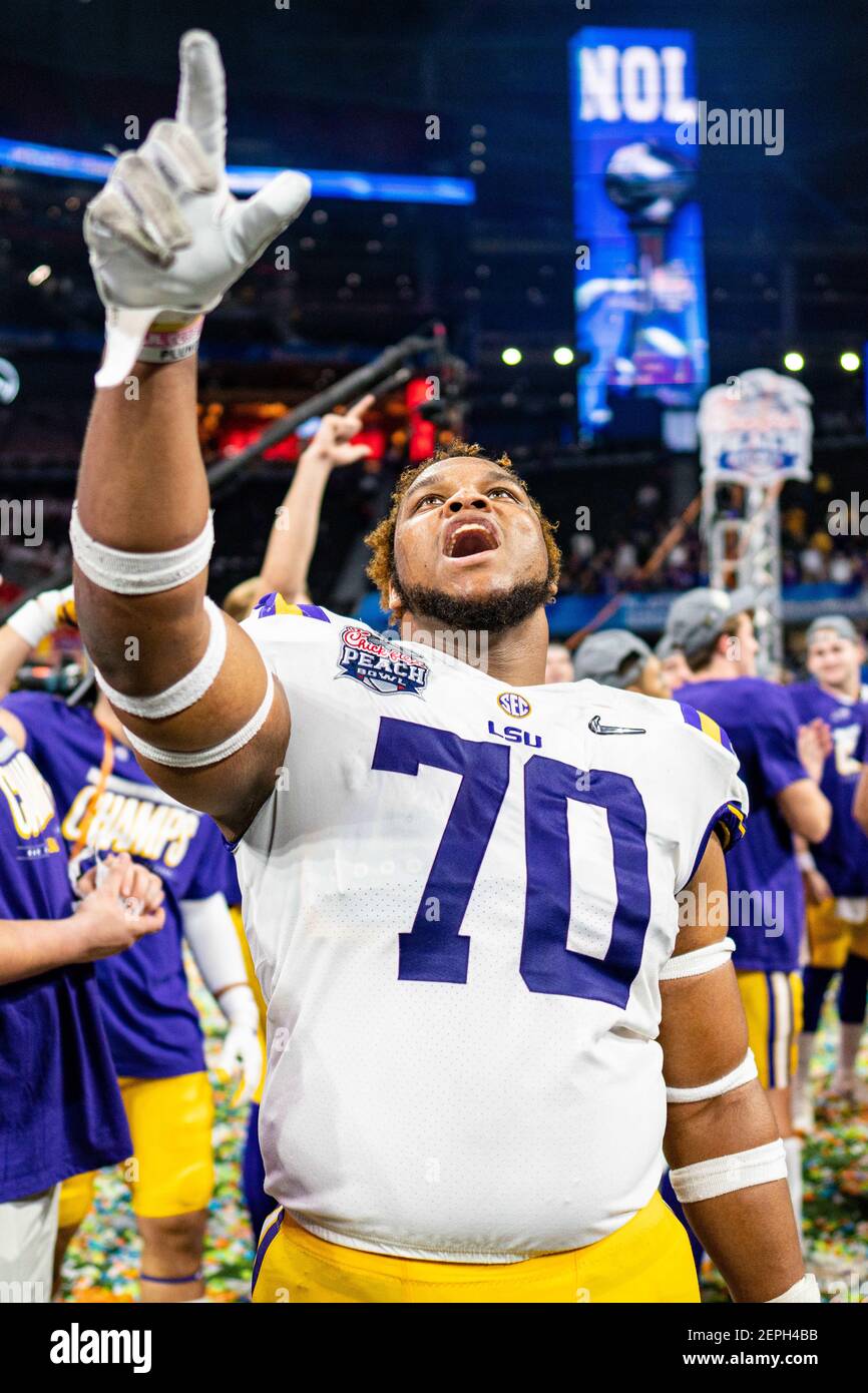 December 28, 2019: LSU Tigers guard Ed Ingram (70) during the NCAA ...