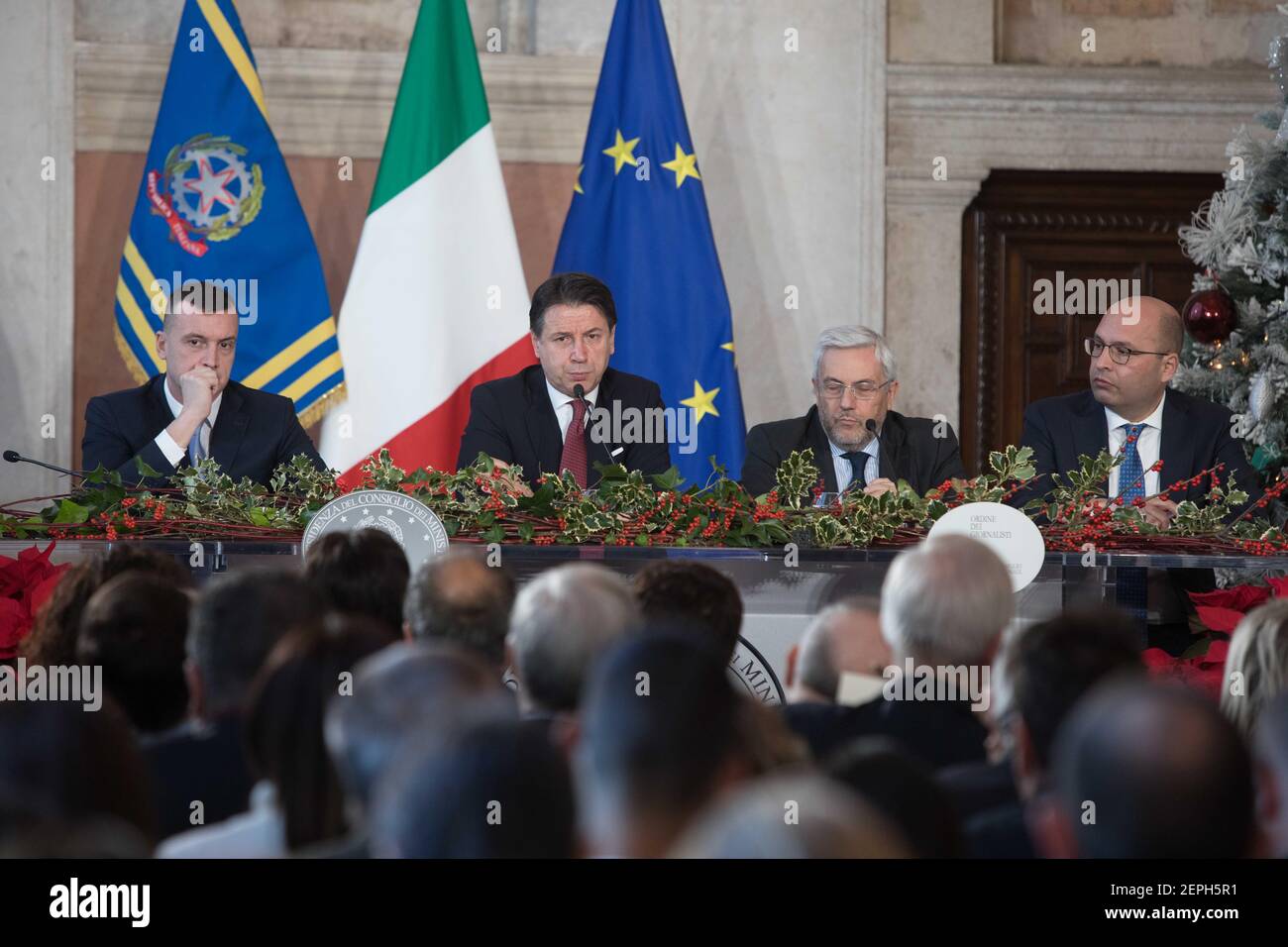 Italian Prime Minister Giuseppe Conte made the traditional press ...