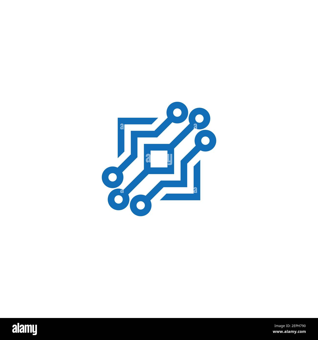 square linked dots connection symbol logo vector Stock Vector Image ...