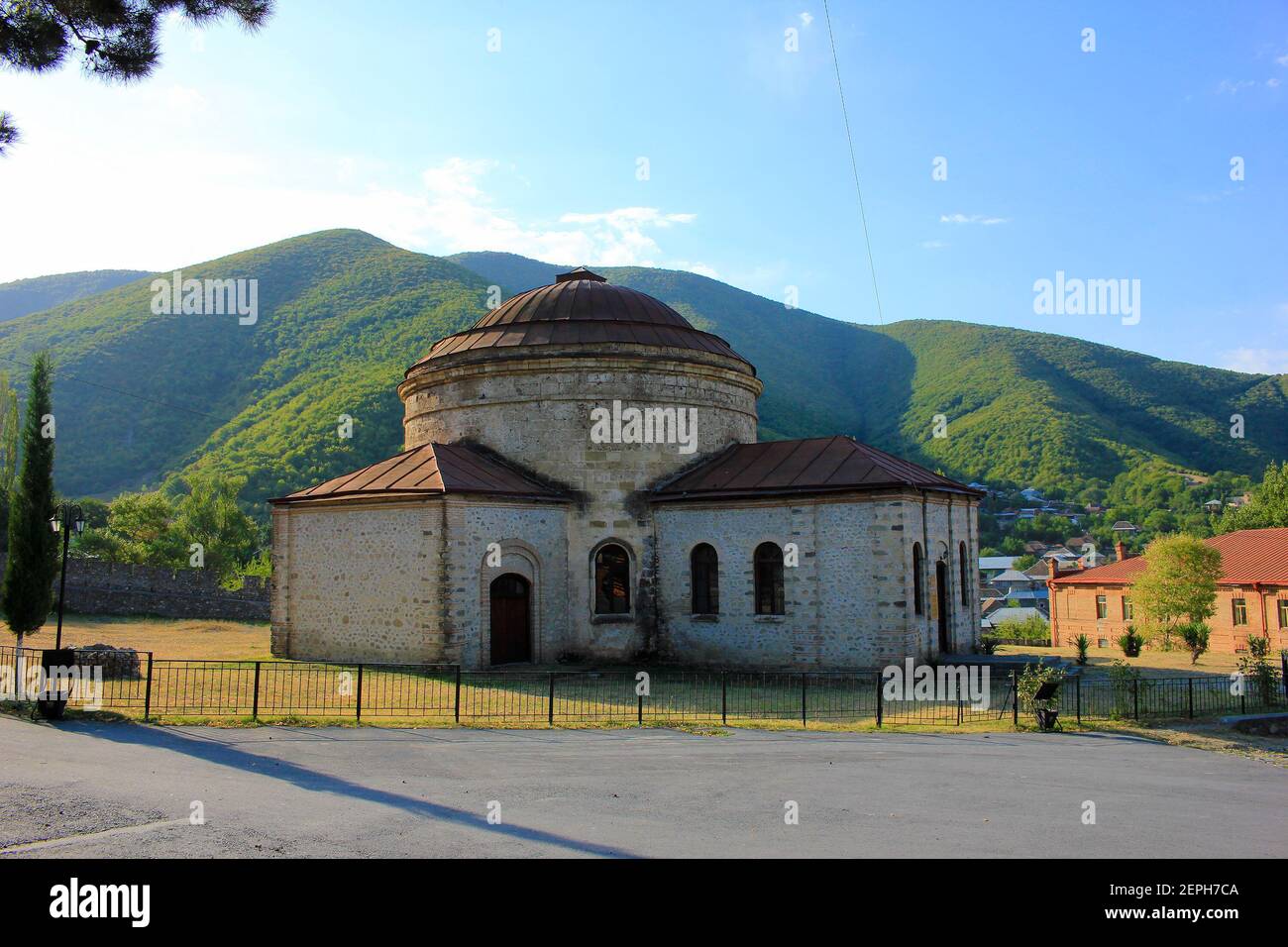 Azerbaijan. Sheki city. An old mosque on the territory of the Khan's ...