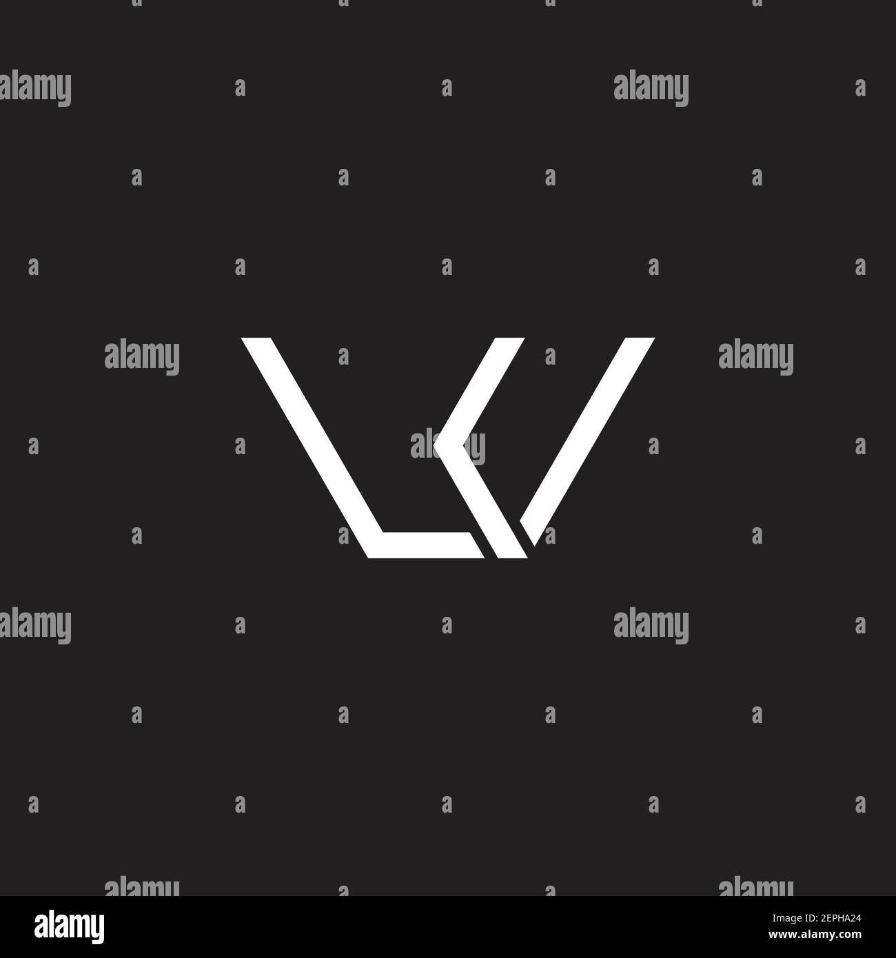 letter wk abstract geometric simple flat design logo vector Stock ...