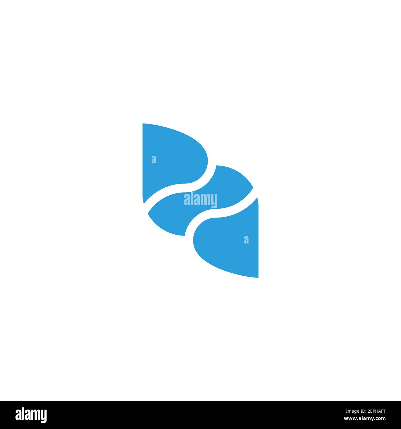 abstract letter pd water curves geometric simple logo vector Stock ...