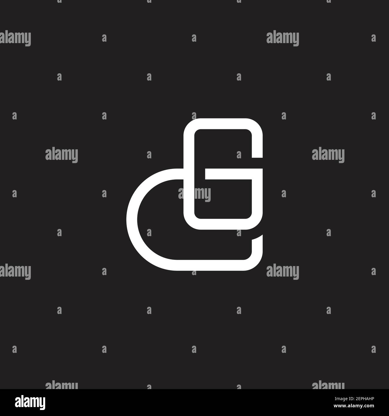 letter gd linked linear geometric simple brand identity vector Stock ...