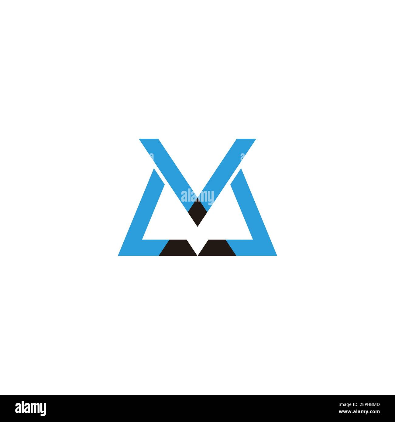 letter m triangle simple geometric colorful logo vector Stock Vector ...