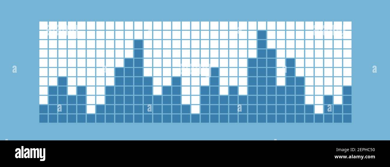 Bar chart diagram. Columns with square steps. Data chart vector ...