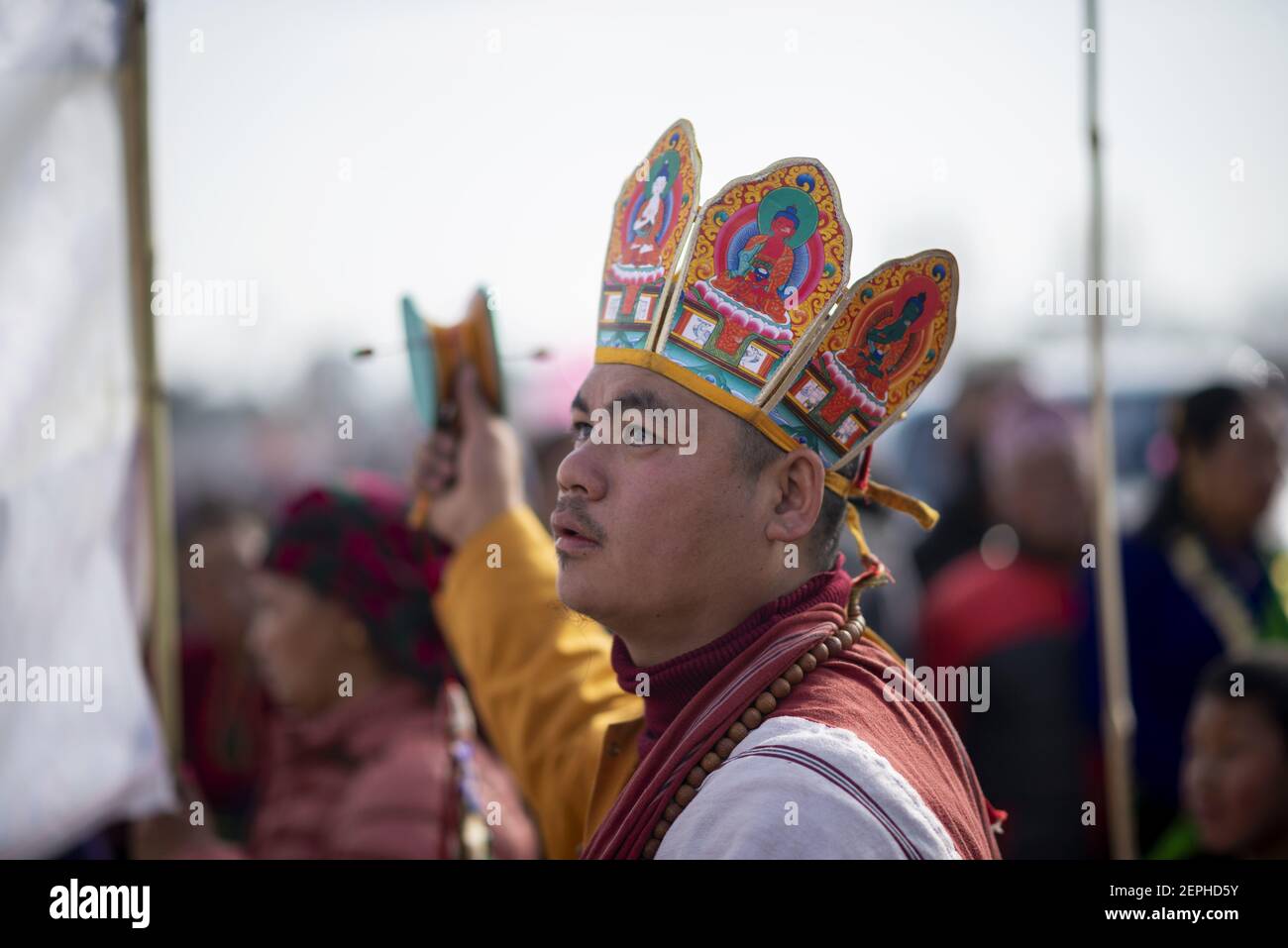 Gurung traditional attire hi-res stock photography and images - Alamy