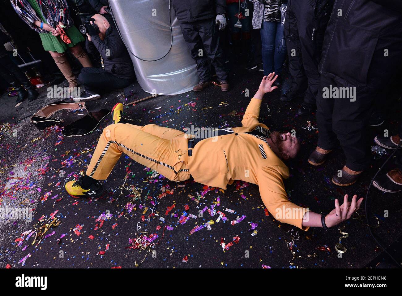 NEW YORK CITY - DECEMBER 31: WWE star Mojo Rawley appears on FOX’S NEW ...