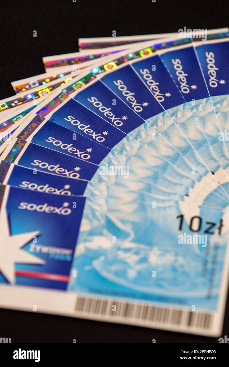 In this photo illustration the Sodexo vouchers are being displayed ...
