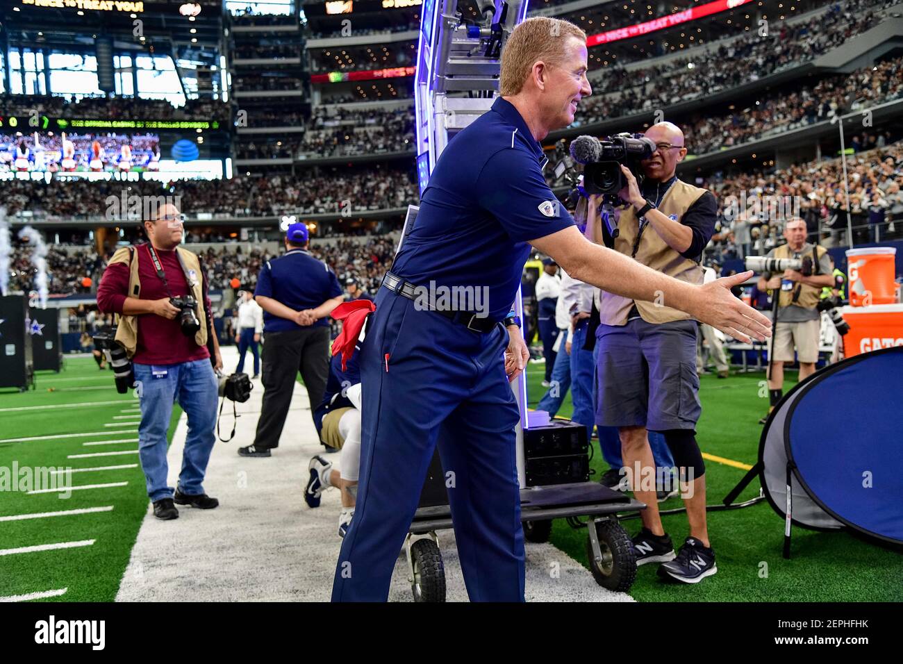December 29th, 2019:.Dallas Cowboys Head Coach Jason Garrett in his last game during an NFL ...