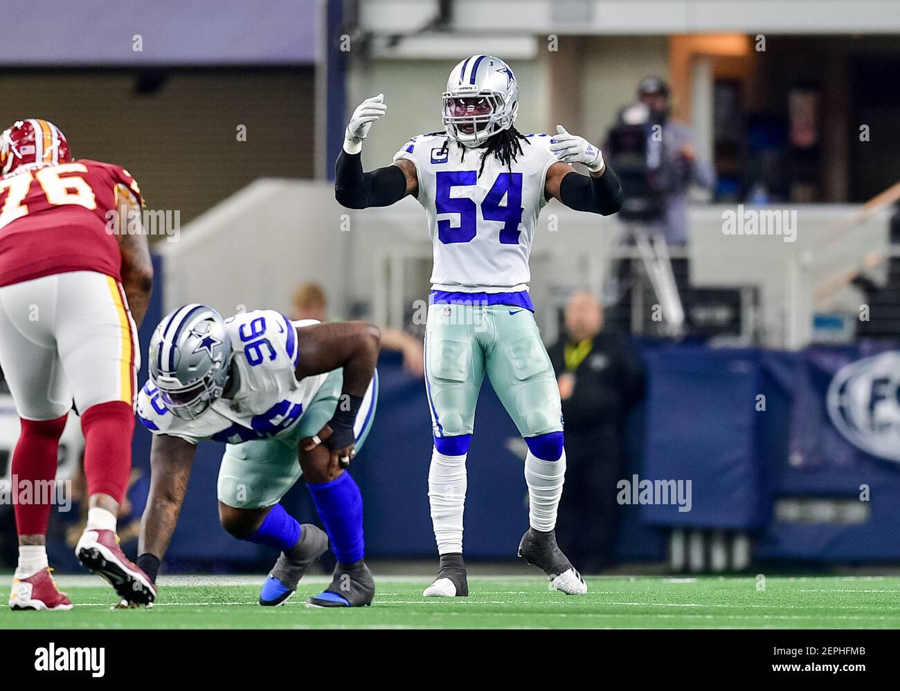 December 29th, 2019:.Dallas Cowboys linebacker Jaylon Smith (54) is ...