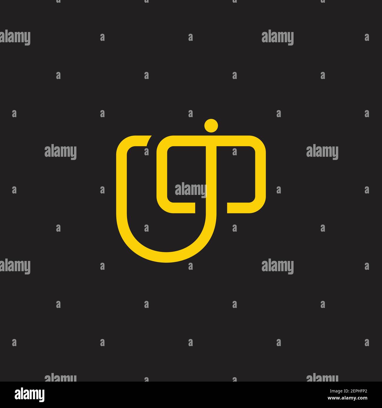 letter mj simple overlapping line geometric flat logo vector Stock ...