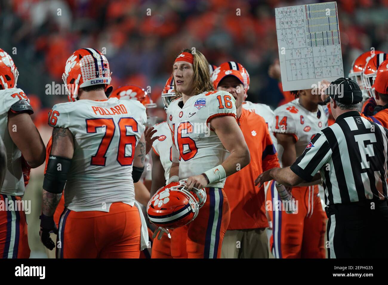 December 28, 2019 Glendale, AZ...Clemson Tigers quarterback (16) Trevor ...