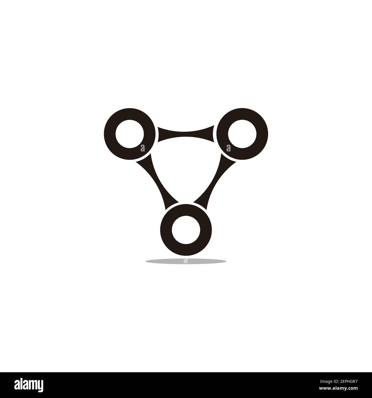 triangle abstract letter v linked strong chain symbol logo vector Stock ...