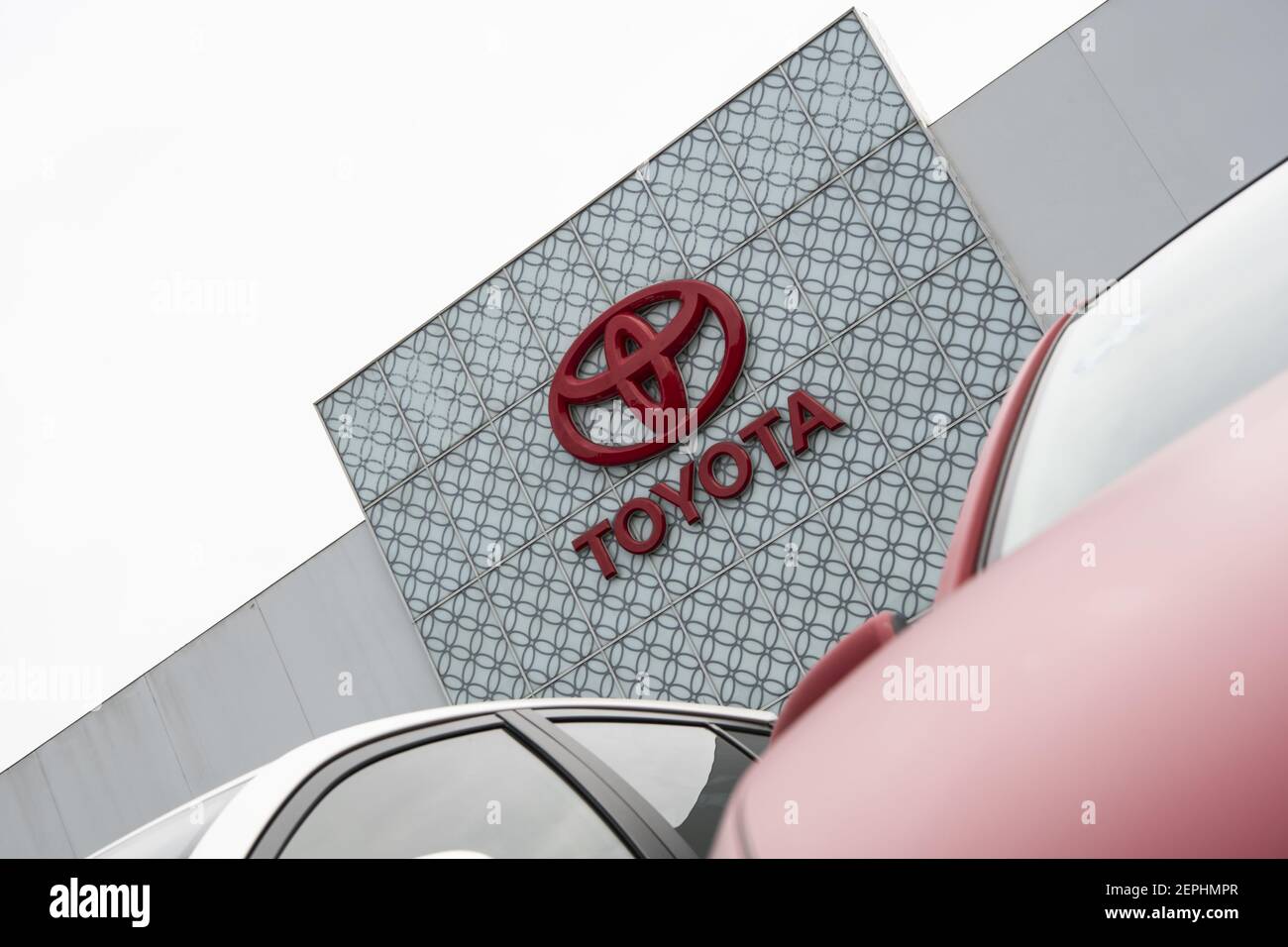 In this unlocated photo, the logo of Toyota Motor Corporation, a ...