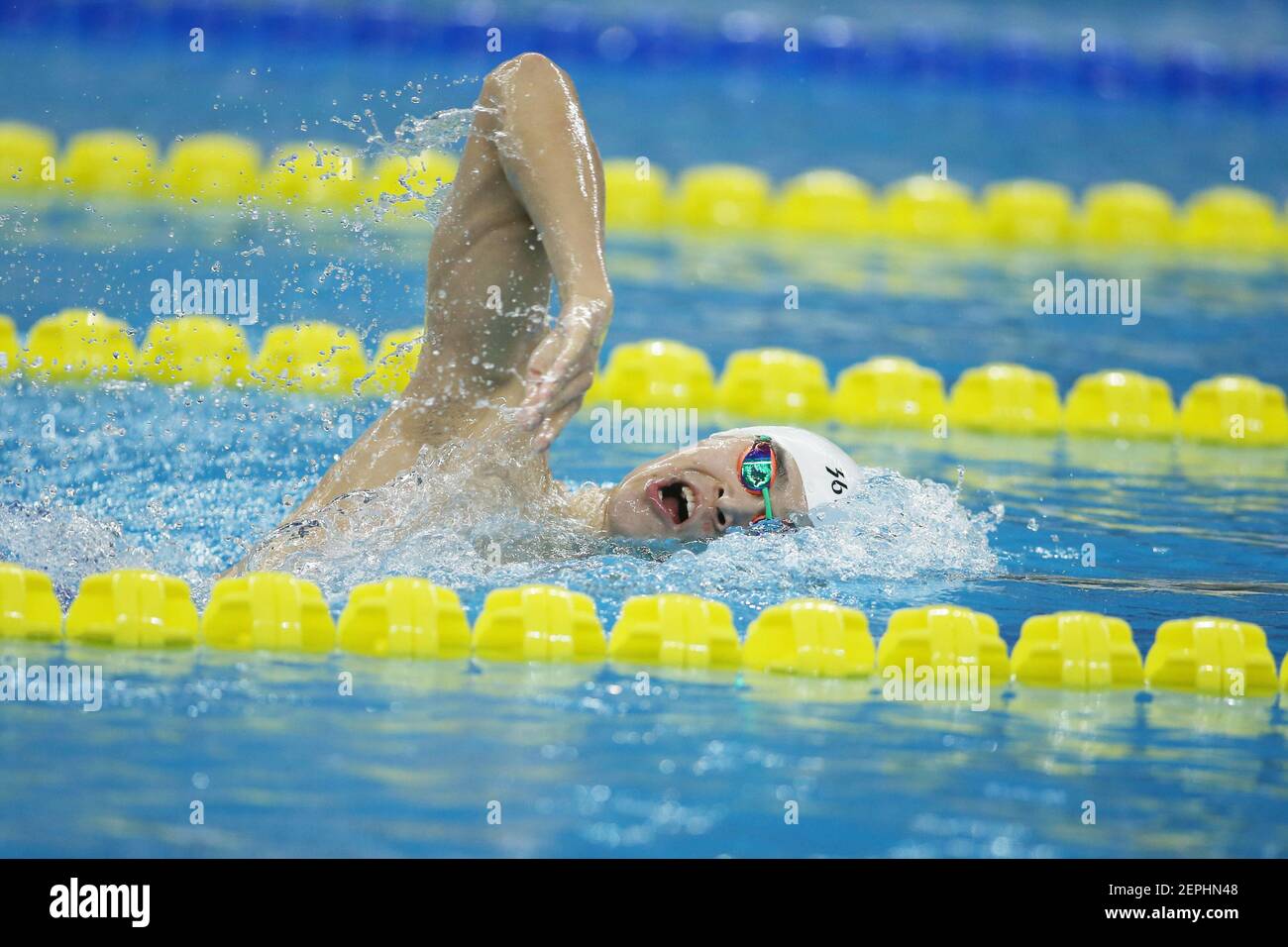 --File--Sun Yang swims in a swimming pool at the 2019 National Swimming ...