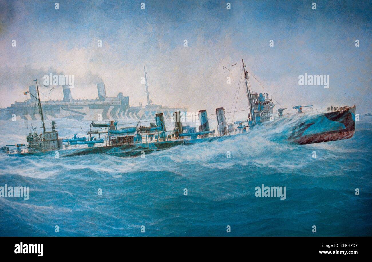 With the introduction of the convoy system in 1917, losses in shipping ...