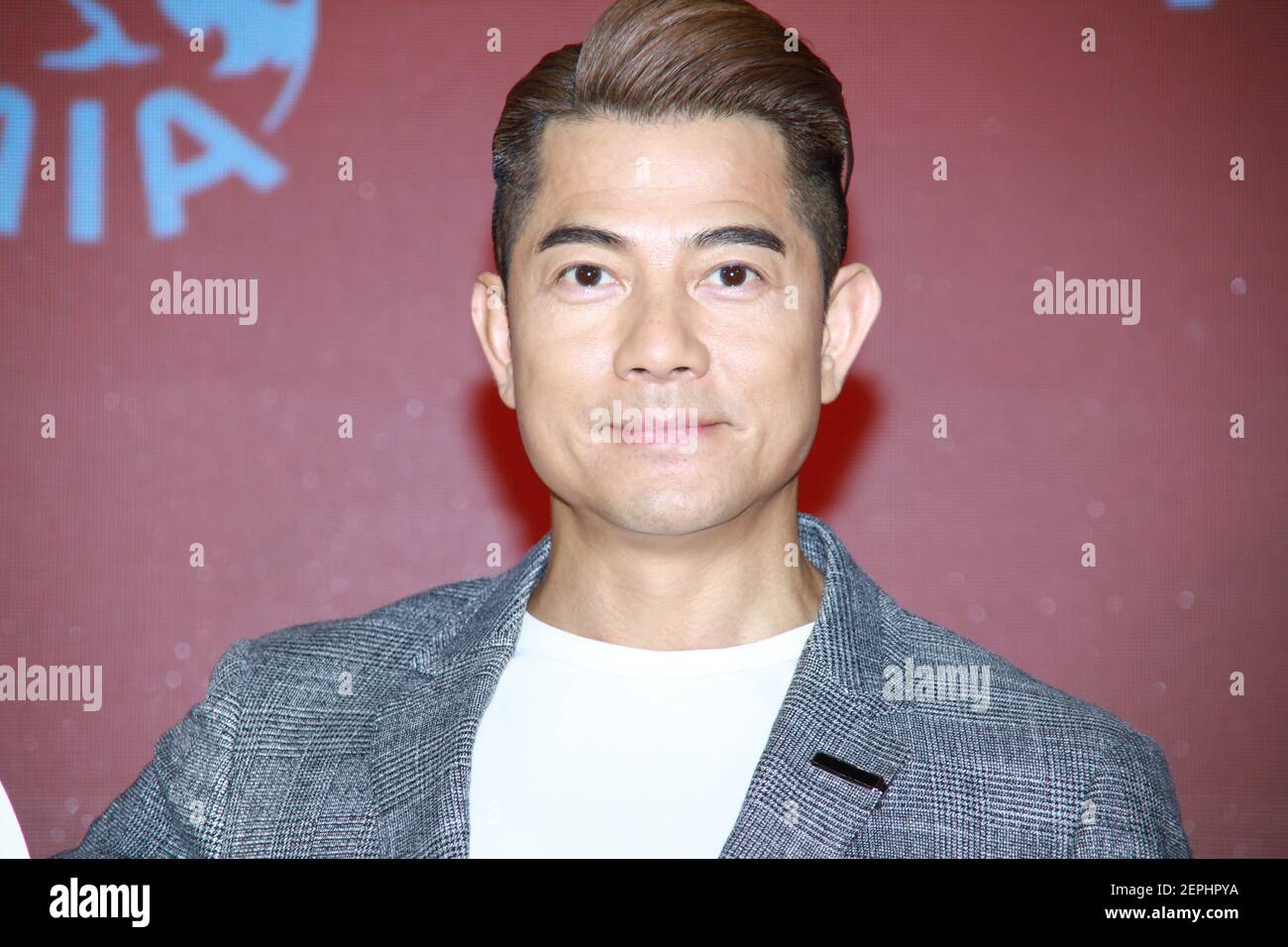 --FILE--Hong Kong singer, dancer and actor Aaron Kwok Fu-shing attends the launch of health ...