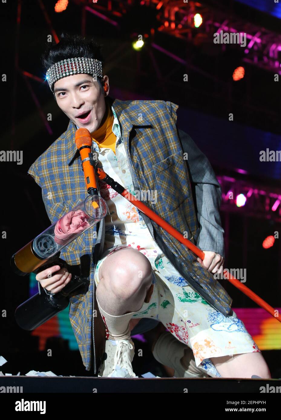 **TAIWAN OUT**--FILE--Chinese singer and actor Jam Hsiao performs by ...