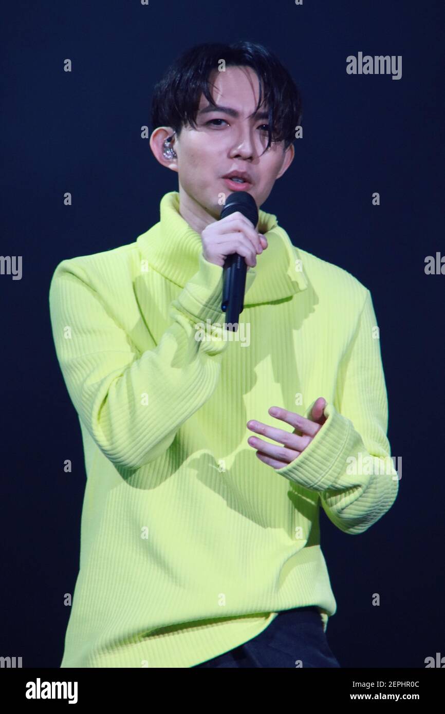 --FILE--Taiwanese singer Yoga Lin performs at his concert at Hong Kong ...