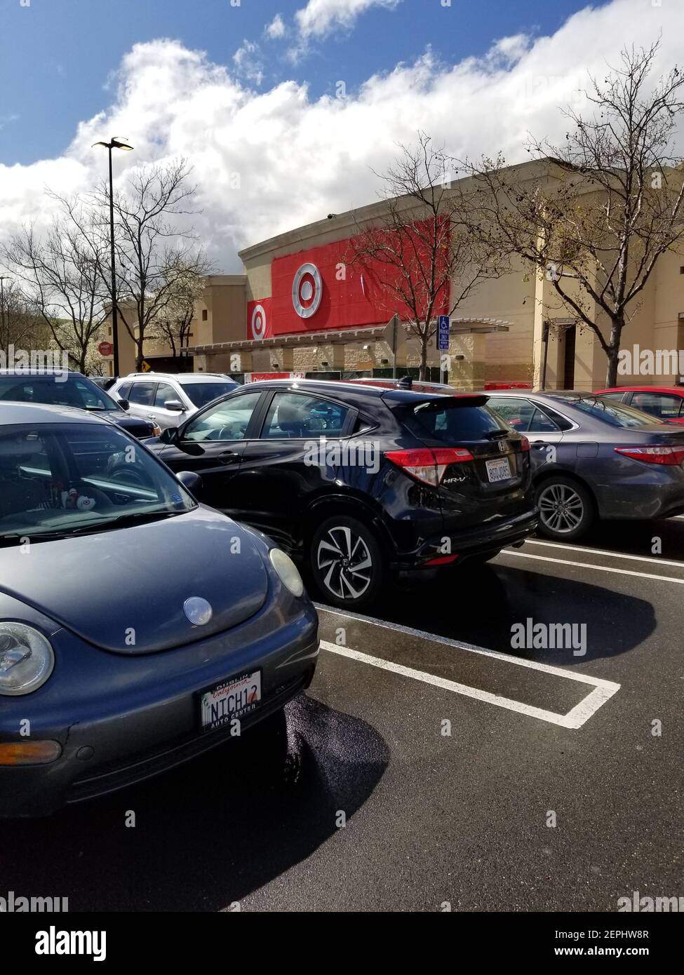 Parking lot in front of Target store in San Ramon, California, March 27 ...