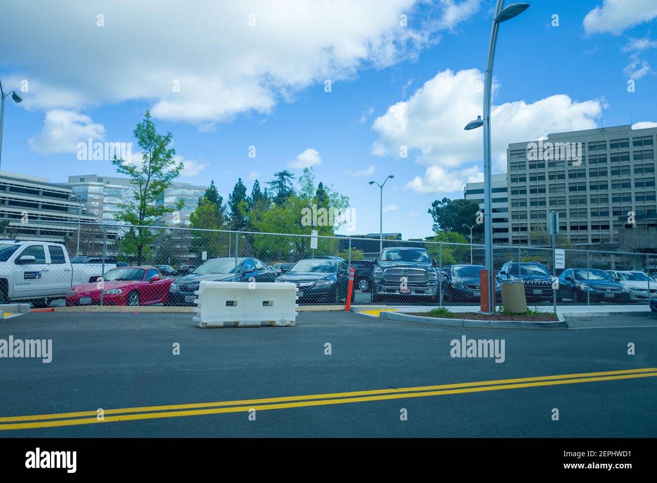 Passenger pickup area and parking lot at the Bay Area Rapid Transit ...