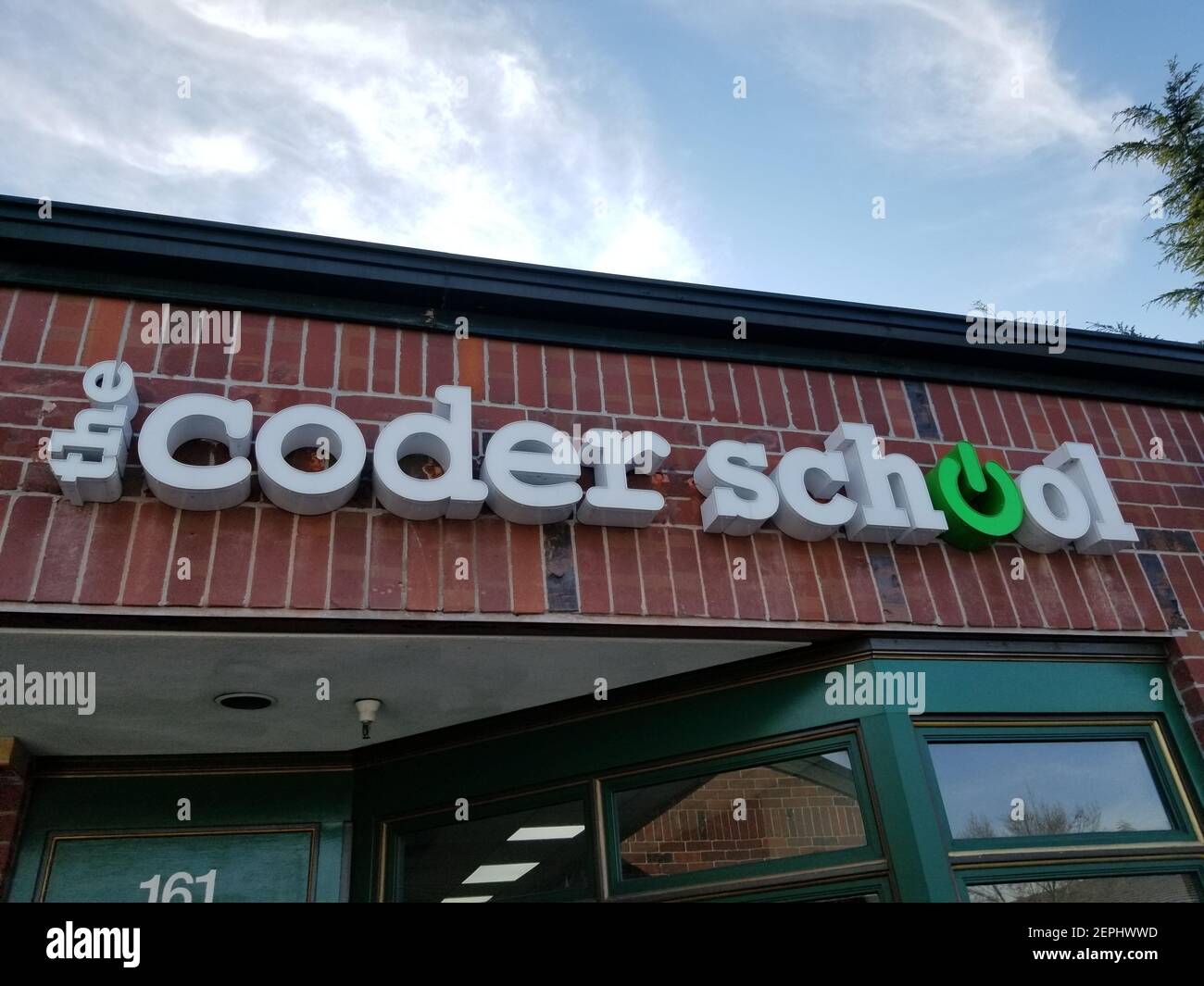 Facade of The Coder School in San Ramon, California, a private after ...