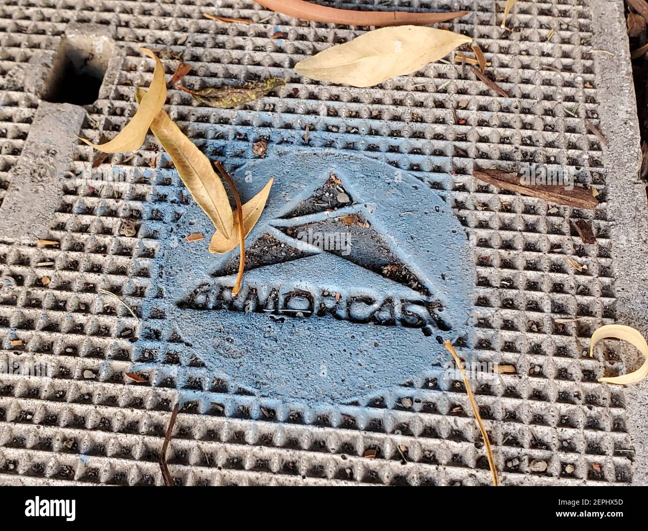 Close-up of logo for polymer and enclosure company Armorcast on a ...