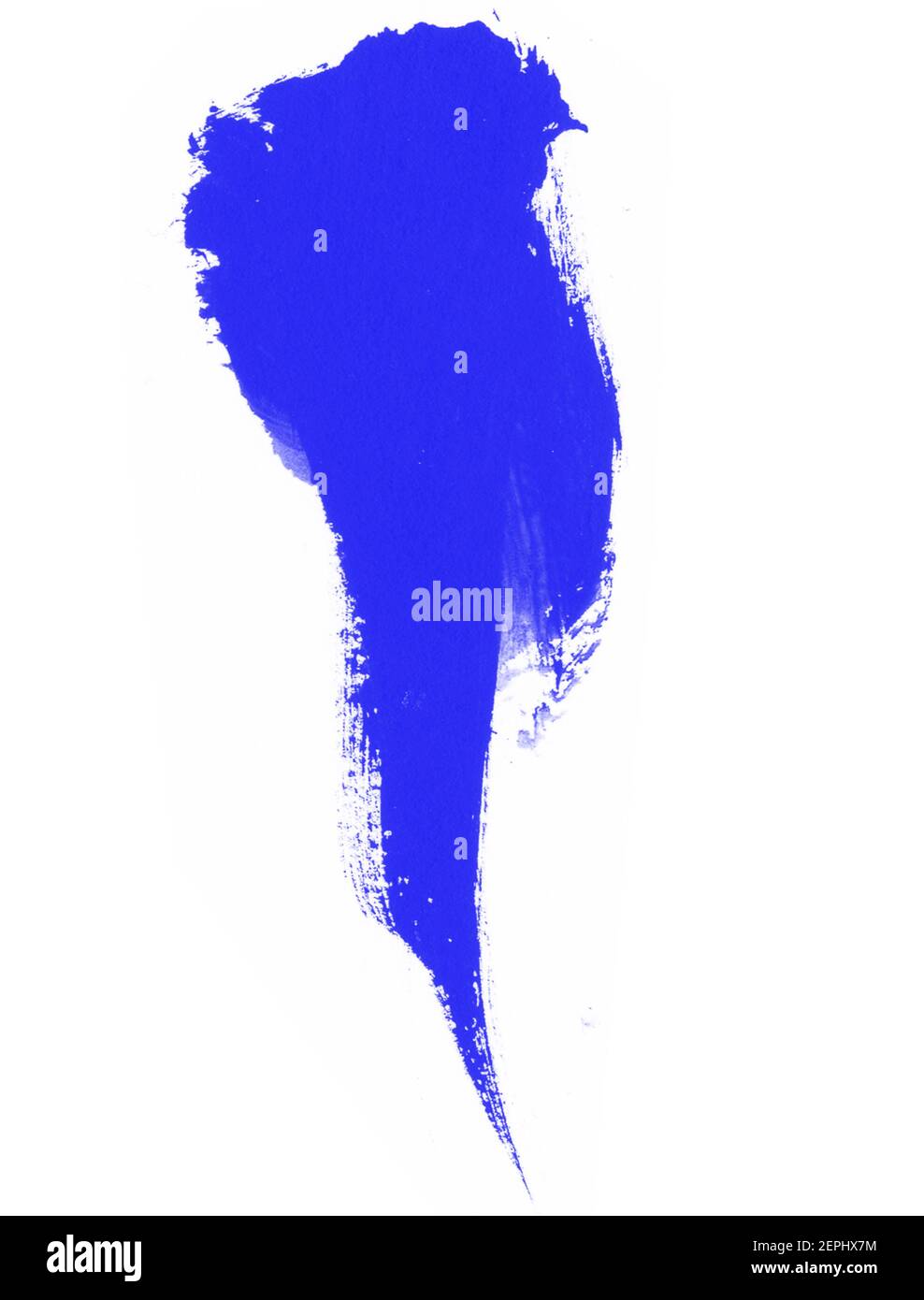 Blue paint stroke isolated on white background Stock Photo - Alamy