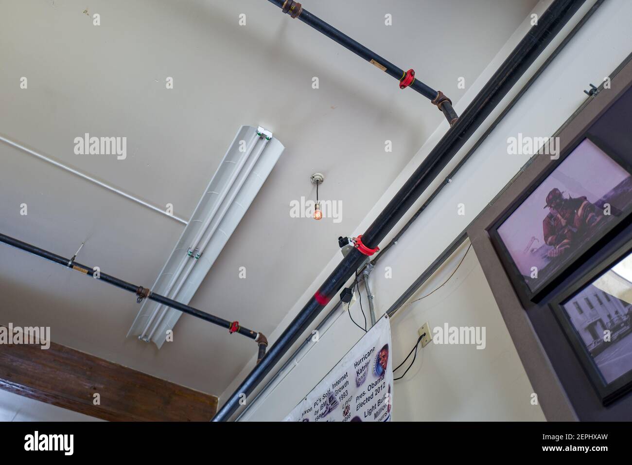 Low-angle view of the Centennial Bulb, the world's longest-burning ...