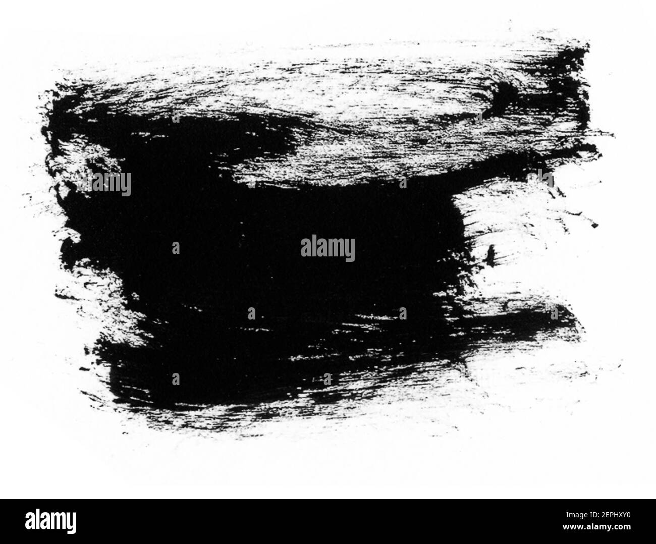 Black smear brush isolated on white background Stock Photo - Alamy