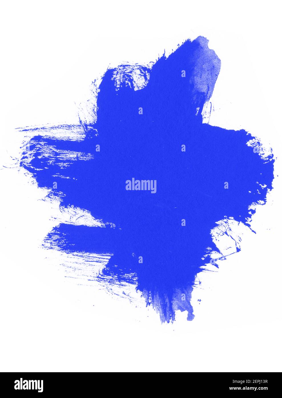 Blue paint stroke brush isolated on white background Stock Photo - Alamy