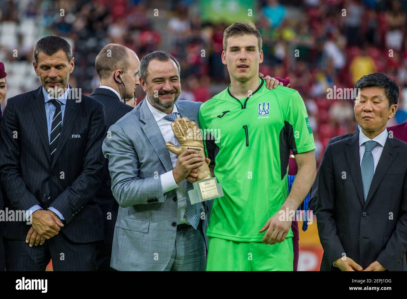 Andriy Lunin during the final FIFA U-20 World Cup match between Ukraine ...