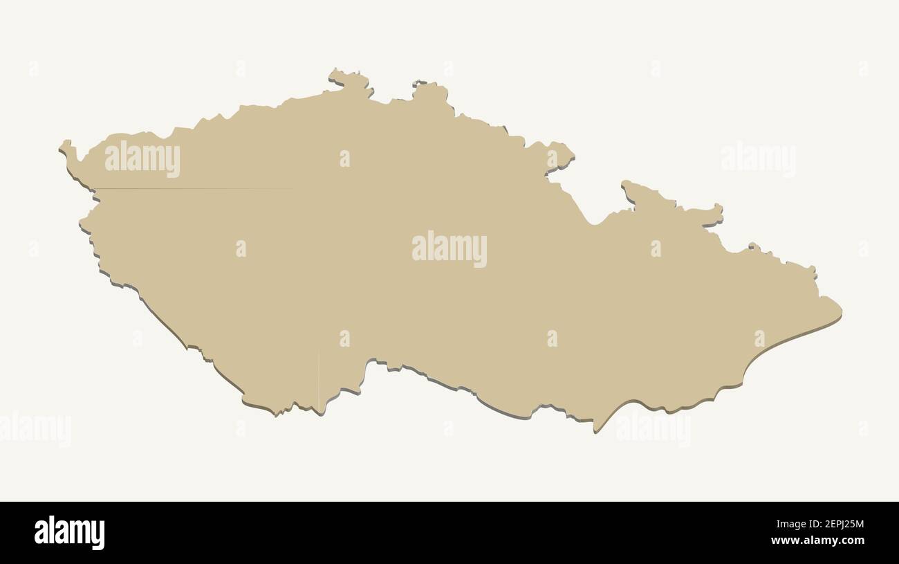 Czech country map hi-res stock photography and images - Alamy