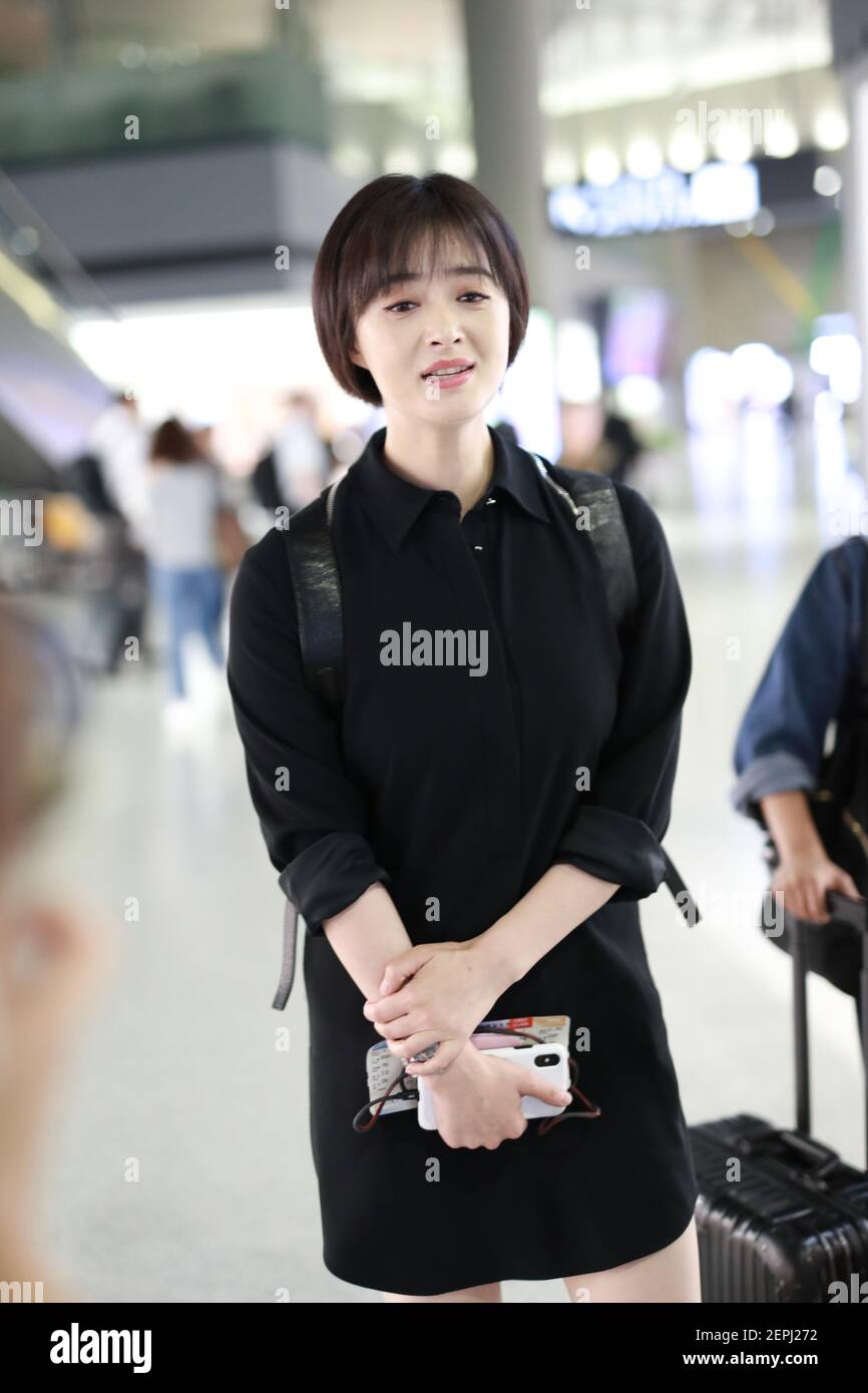 --FILE--Chinese actress Jiang Xin, also known by her English name Rulu ...